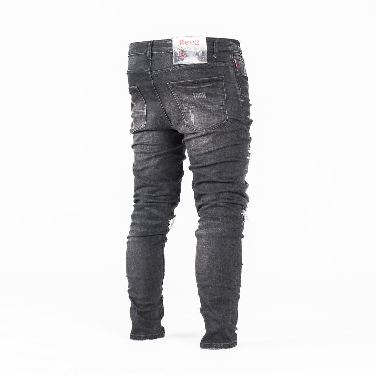 Gee2 Asphalt Edge Distressed Skinny Jeans – LOWKAL SA