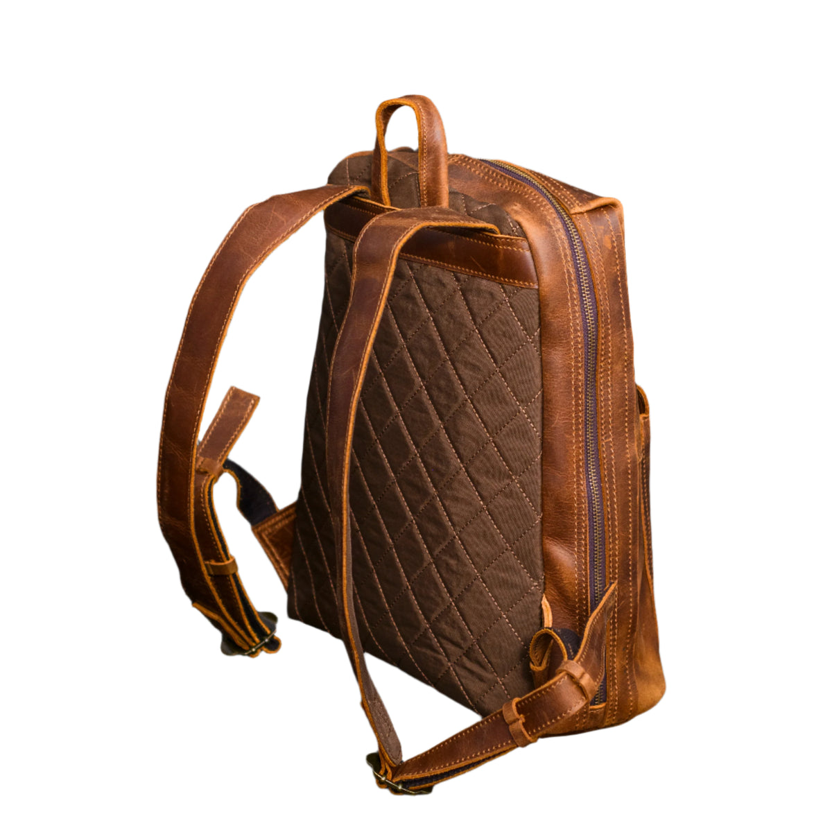 Vintage Style Leather Laptop Backpack – LOWKAL SA