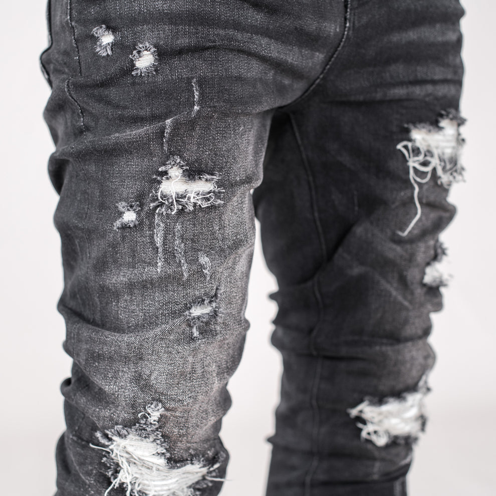 Gee2 Asphalt Edge Distressed Skinny Jeans – LOWKAL SA